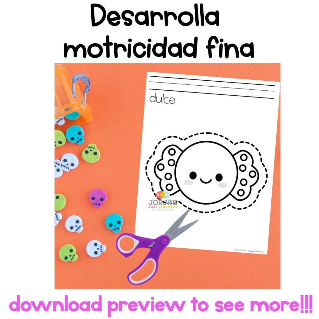 Motricidad fina Práctica de tijeras Halloween Fine Motor Skills in ...