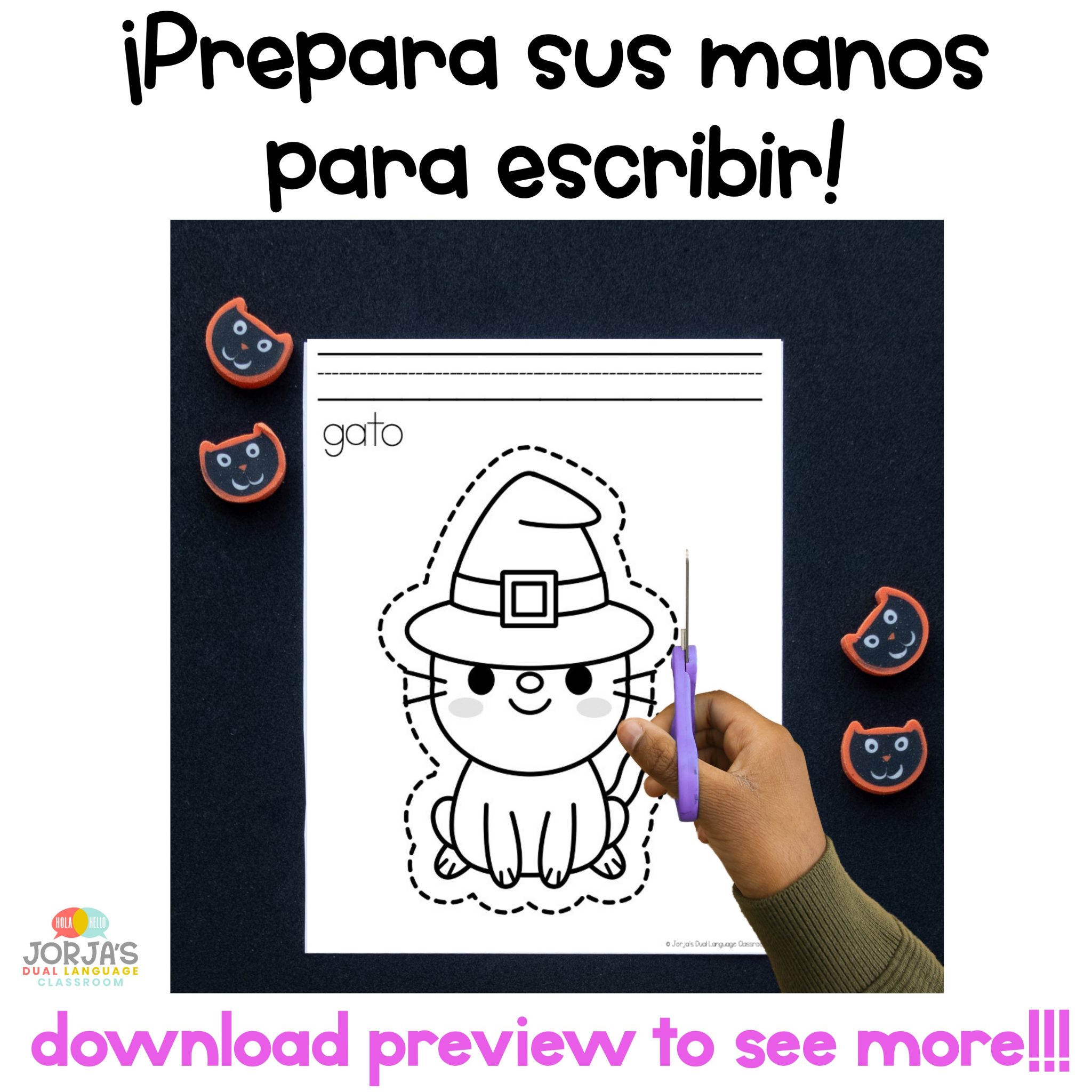 Motricidad fina Práctica de tijeras Halloween Fine Motor Skills in ...