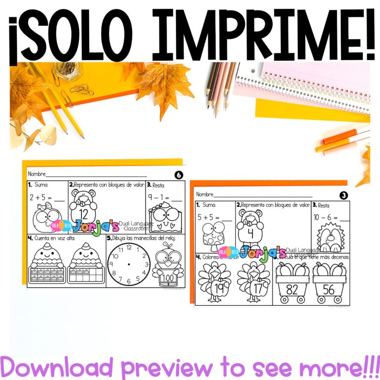 Repaso diario 1er grado matemáticas Math Spiral Review 1st Grade ...