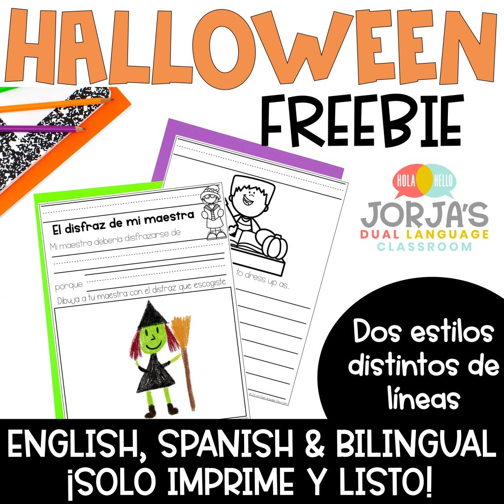 Disfraz Halloween en español FREEBIE - Jorja's Dual Language Classroom