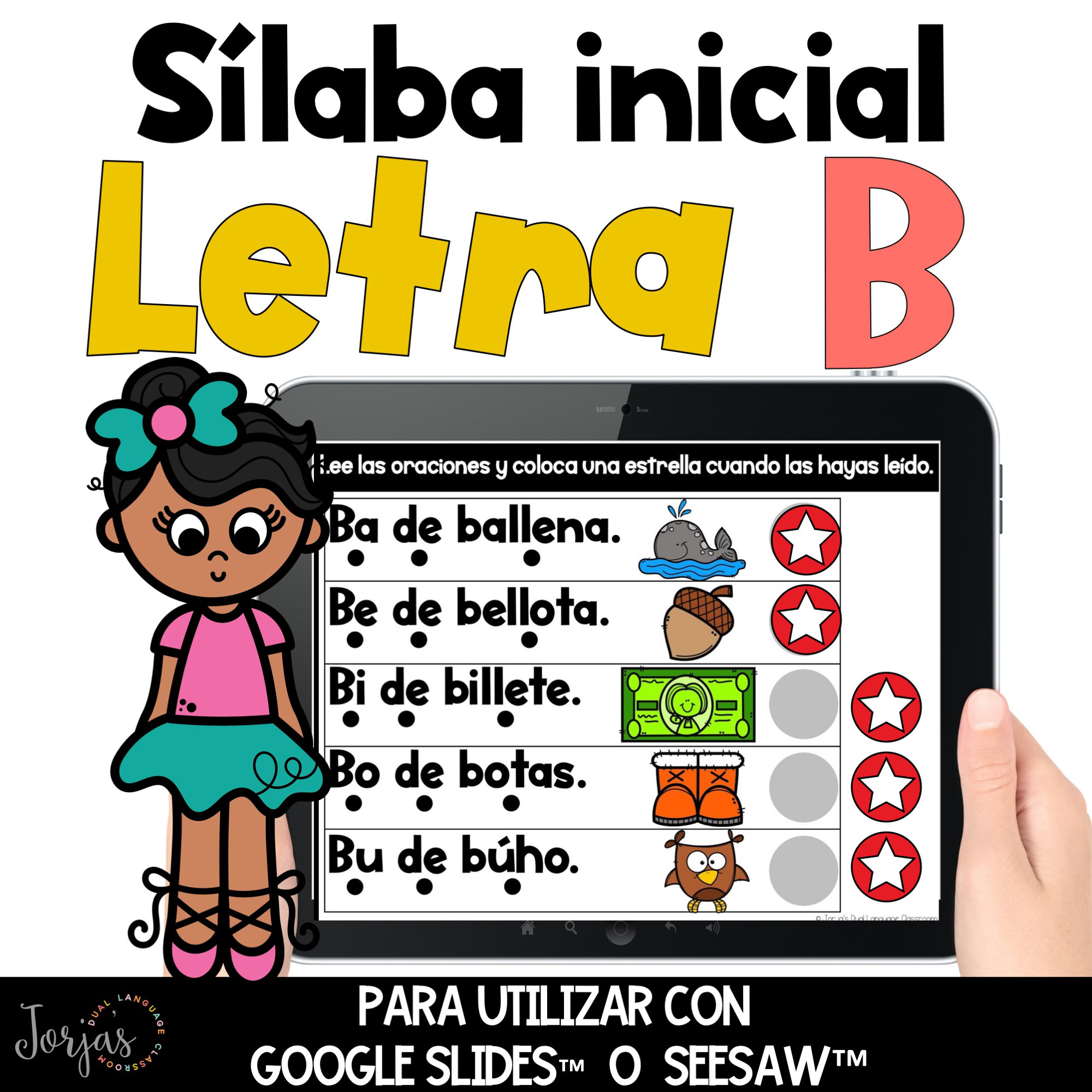 Letra B Digital Actividades para Seesaw y Google Slides en español ...