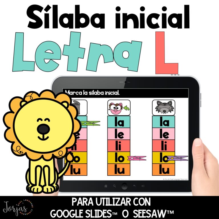 Letra L Digital Google Slides y Seesaw Actividades Letter L in Spanish ...