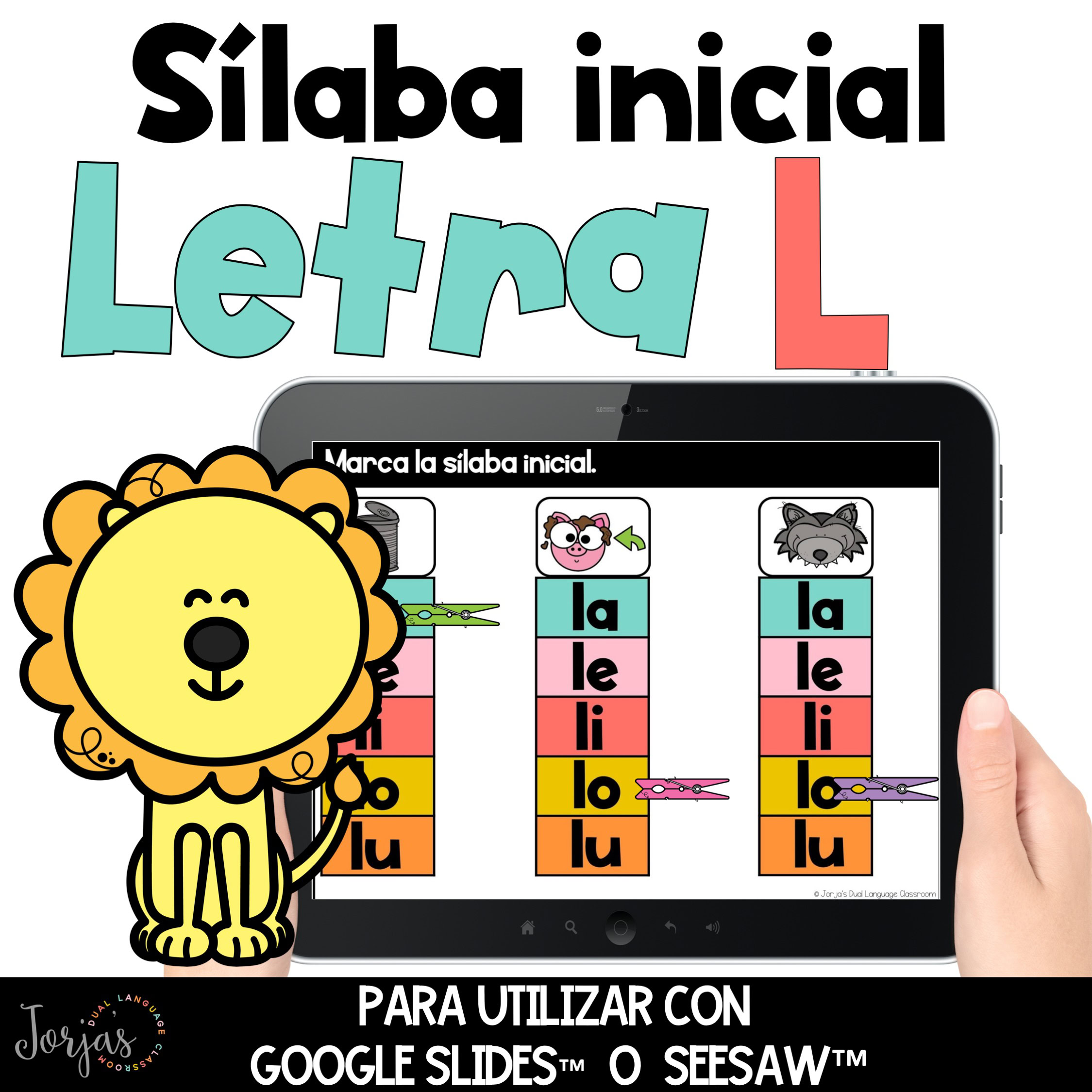 Letra L Digital Google Slides y Seesaw Actividades Letter L in Spanish ...