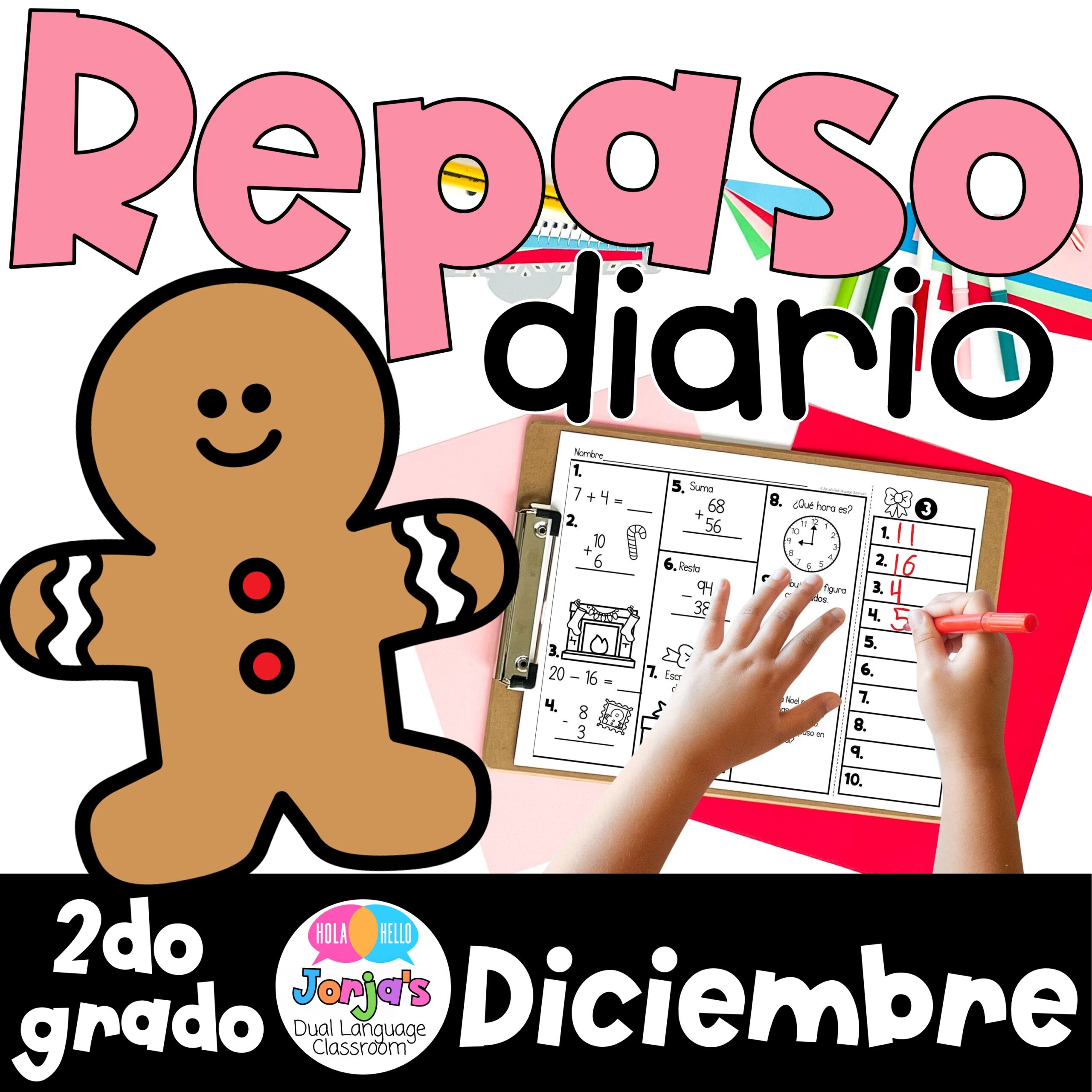 Repaso Trabajo de la manana Segundo Grado Navidad Matemáticas en ...