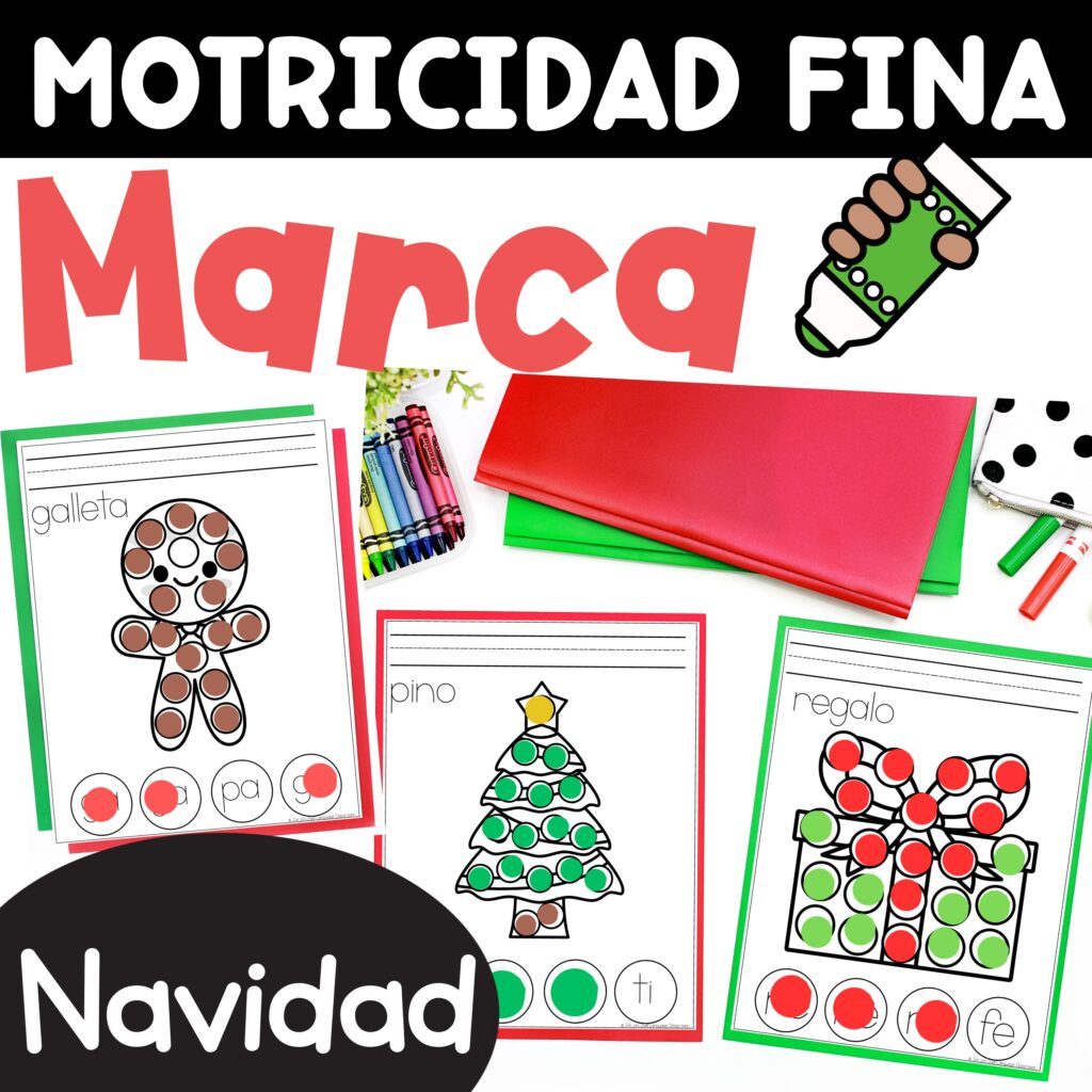 Christmas Dot Marker in Spanish Worksheets Navidad Actividades en ...