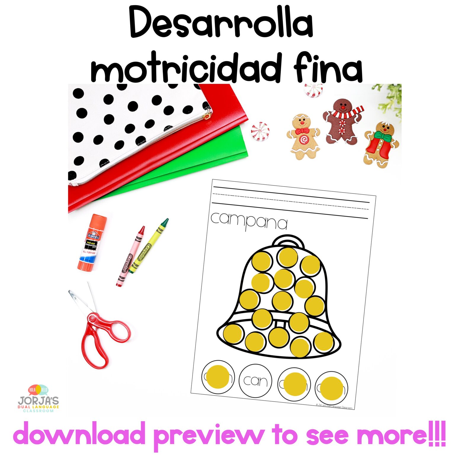 Christmas Dot Marker in Spanish Worksheets Navidad Actividades en ...