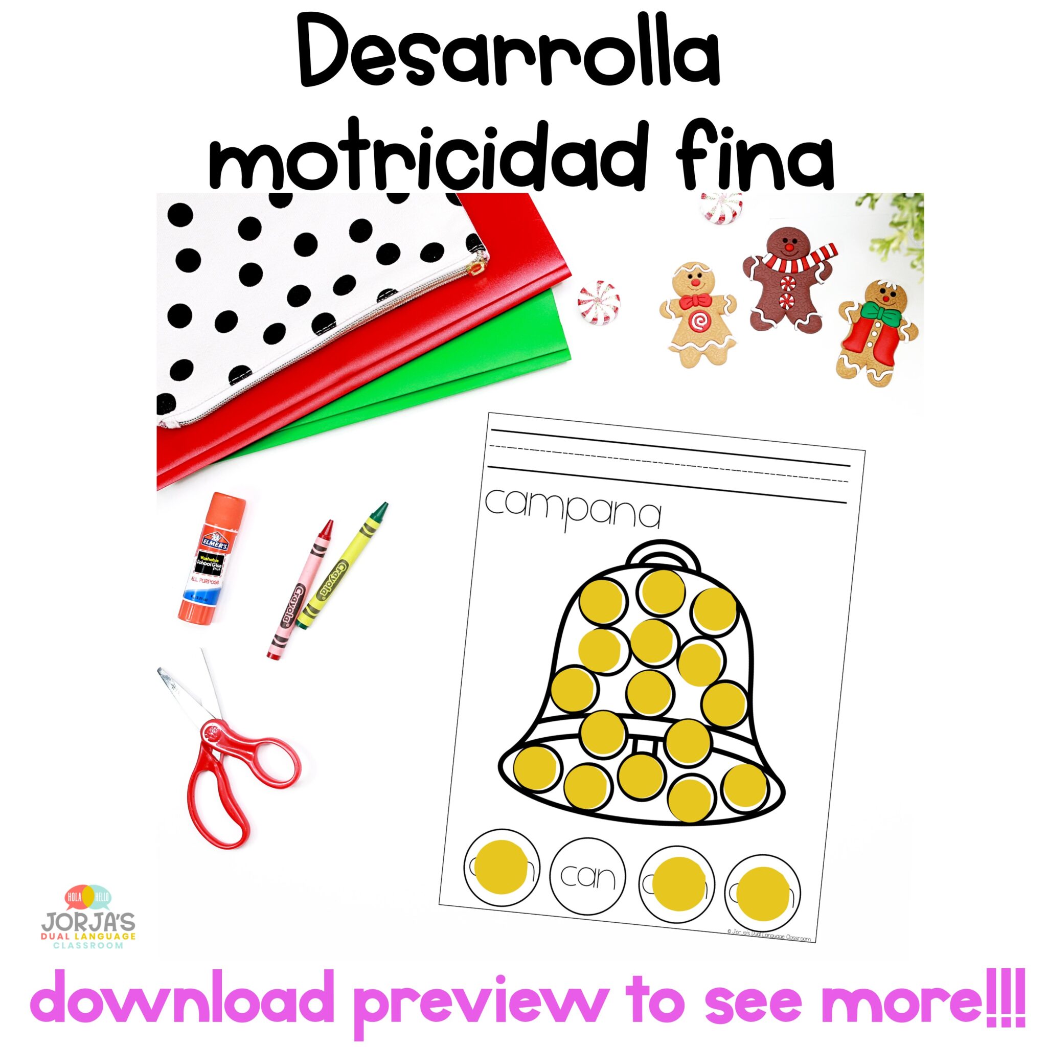 Christmas Dot Marker in Spanish Worksheets Navidad Actividades en ...