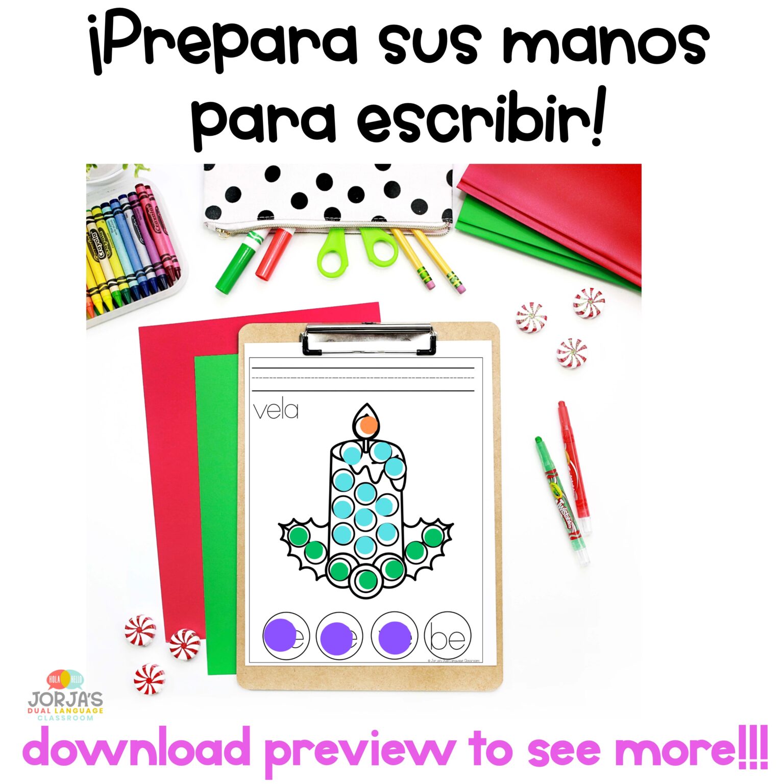 Christmas Dot Marker in Spanish Worksheets Navidad Actividades en ...