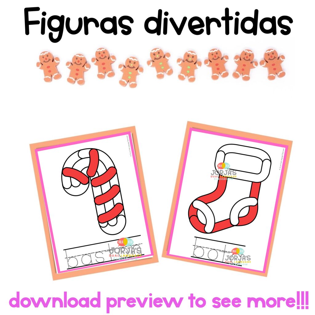 Motricidad fina Plastilina Navidad Christmas in Spanish Play Dough Mats ...