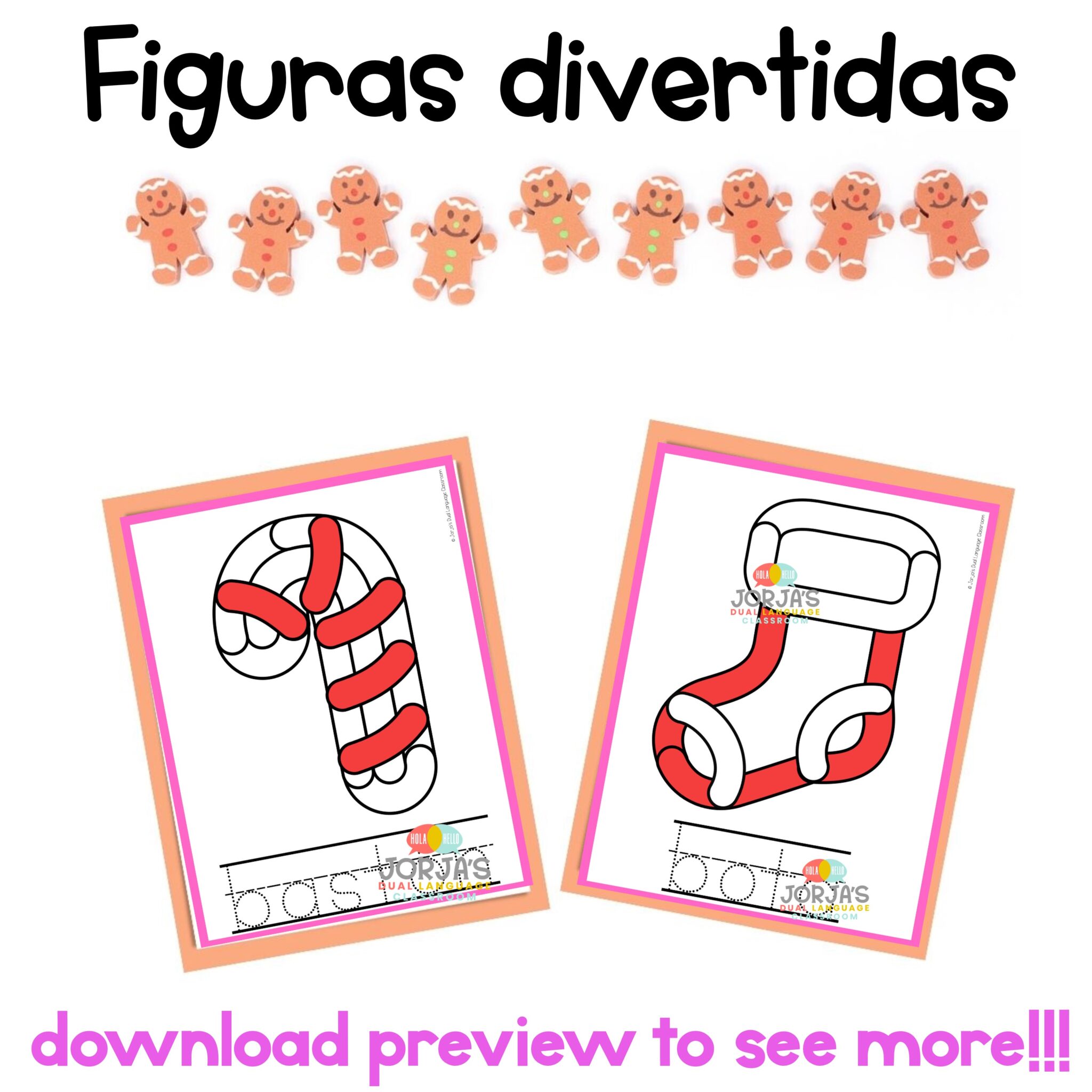 Motricidad fina Plastilina Navidad Christmas in Spanish Play Dough Mats ...