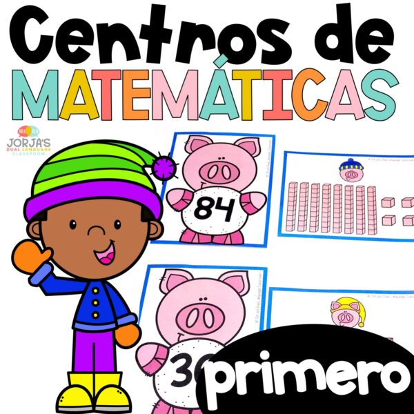 Centros de matemáticas PRIMERO enero | Math centers Spanish First grade ...