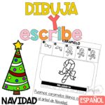 Escritura Navidad Writing in Spanish Directed Drawing Dibujo dirigido ...