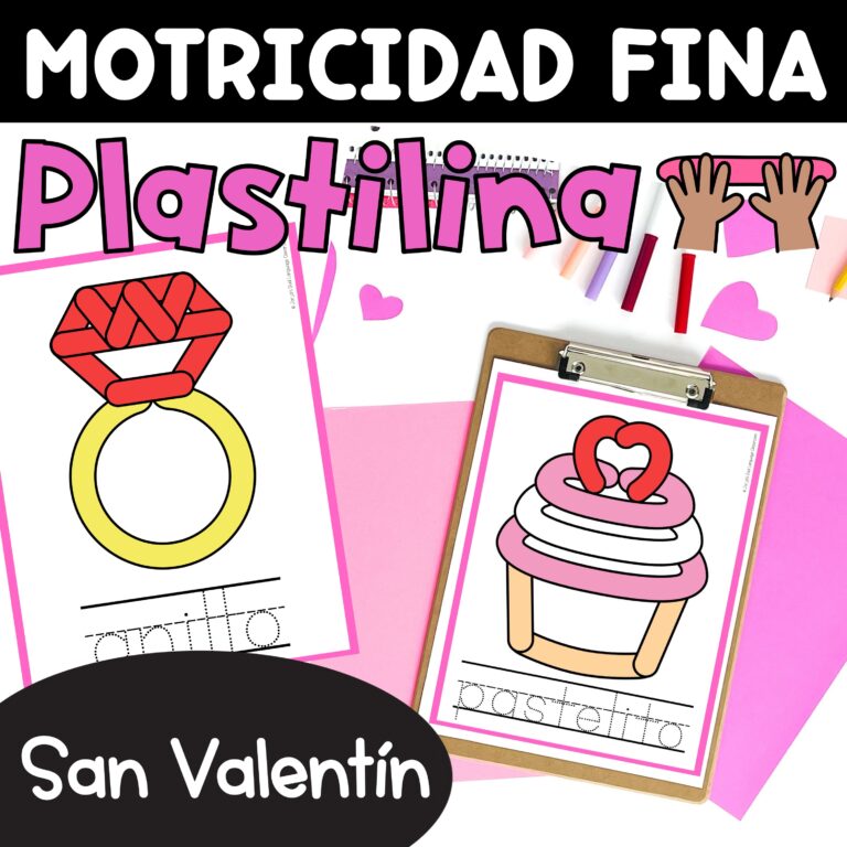 Motricidad fina Plastilina San Valentín Actividades Play Dough Mats ...