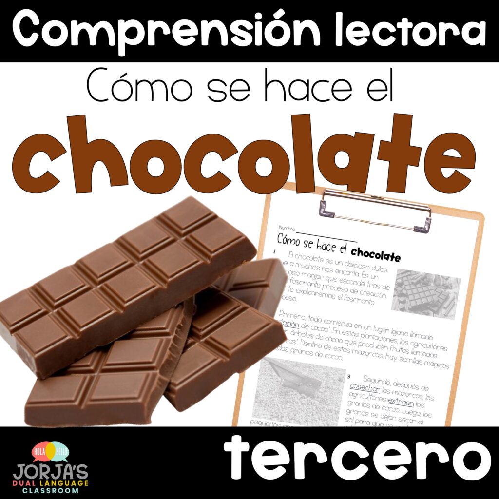 Cómo se hace el chocolate Texto informativo tercer grado Comprehension ...