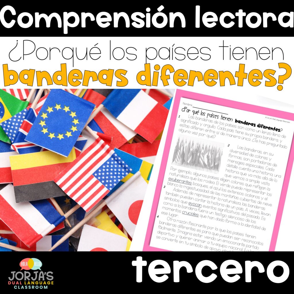 Banderas Idea principal Comprensión lectora en español Main Idea in ...