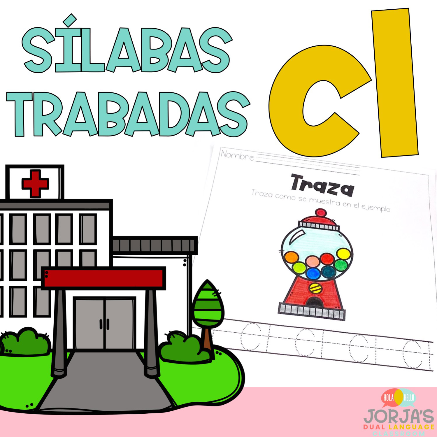 Sílabas trabadas CL Hojas de trabajo Actividades y Juegos Cla cle cli ...