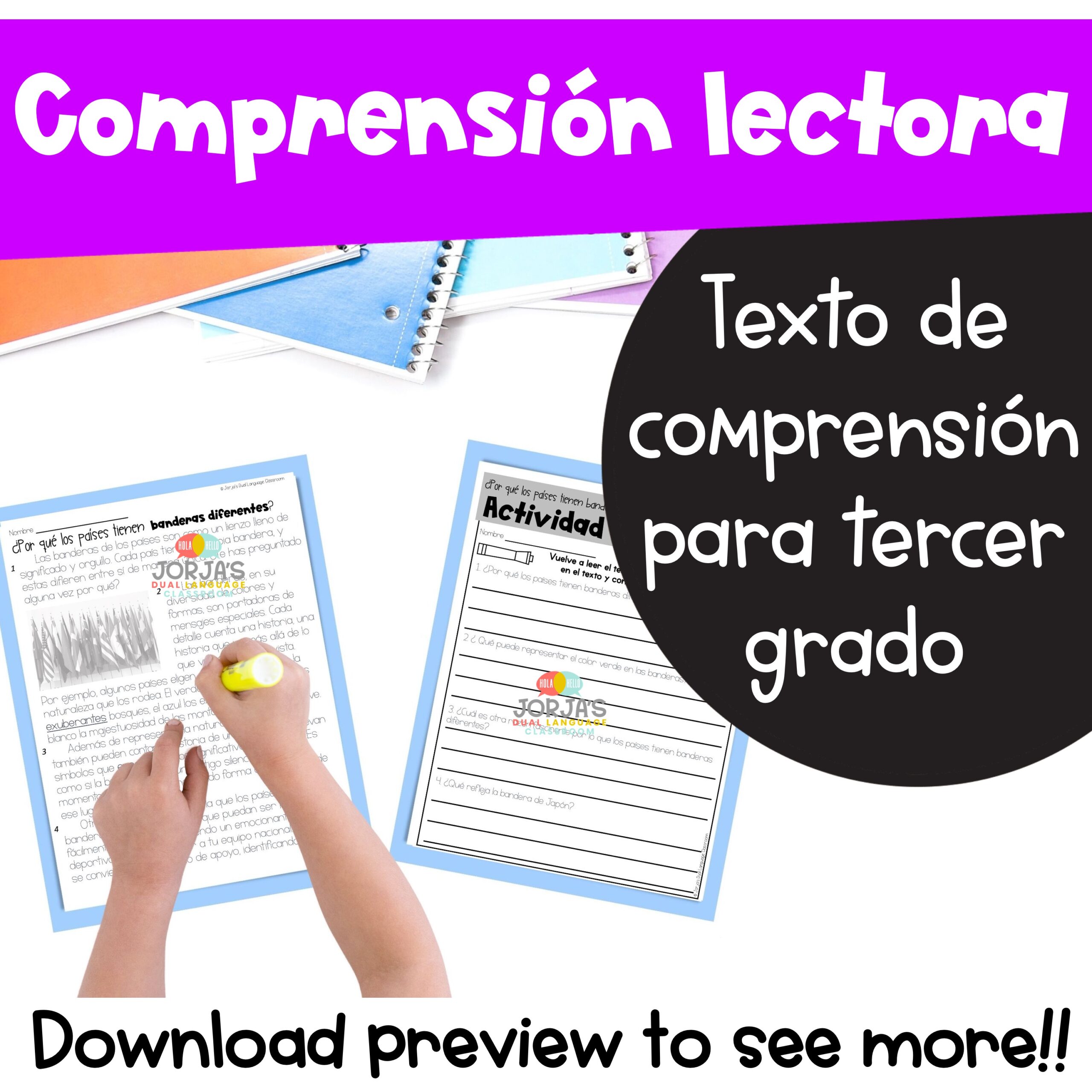 Banderas Idea principal Comprensión lectora en español Main Idea in ...