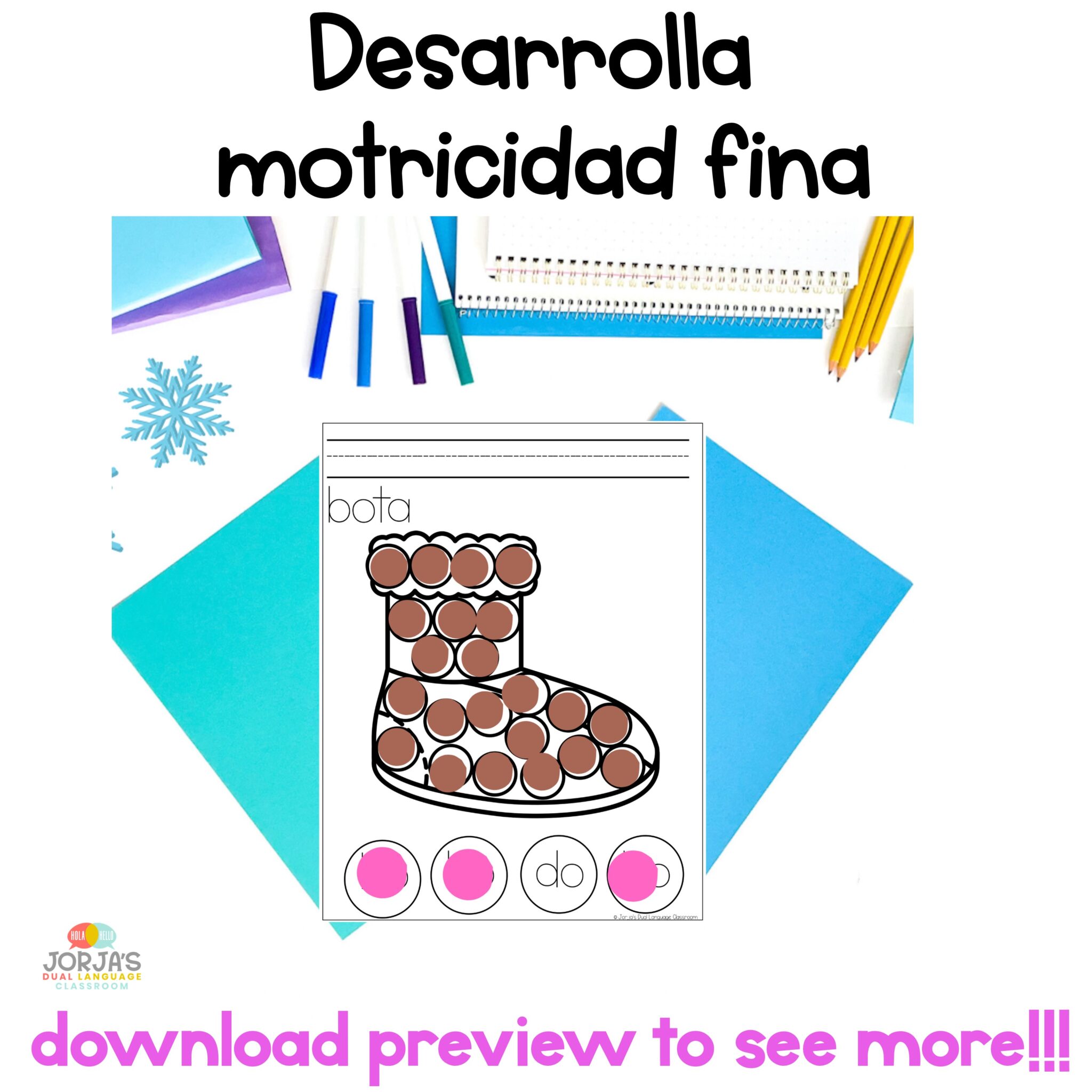 Actividades de Motricidad fina Marca las figuras invierno Winter in ...