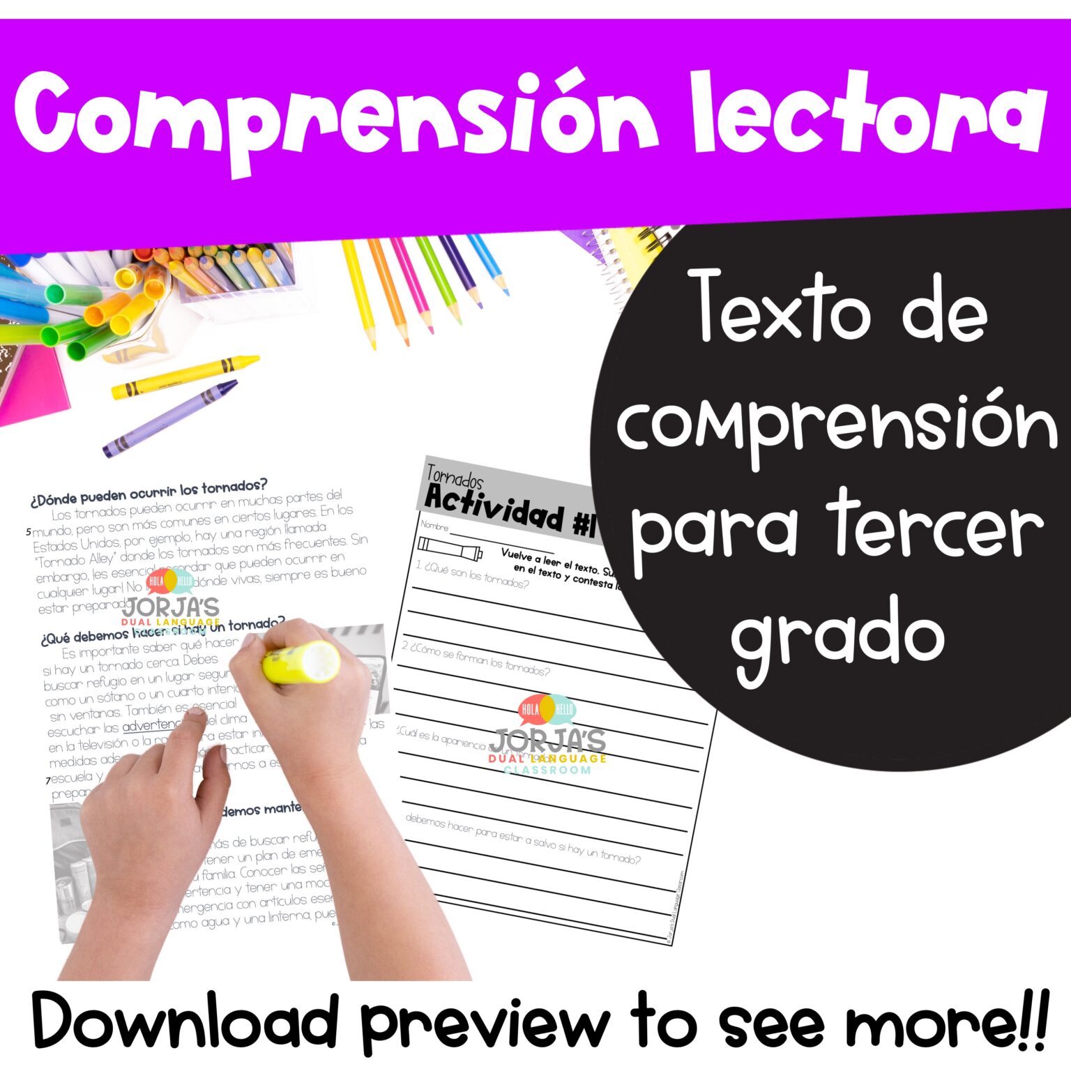 Tornados Comprensión de lectura Tercer Grado Resumen Reading ...