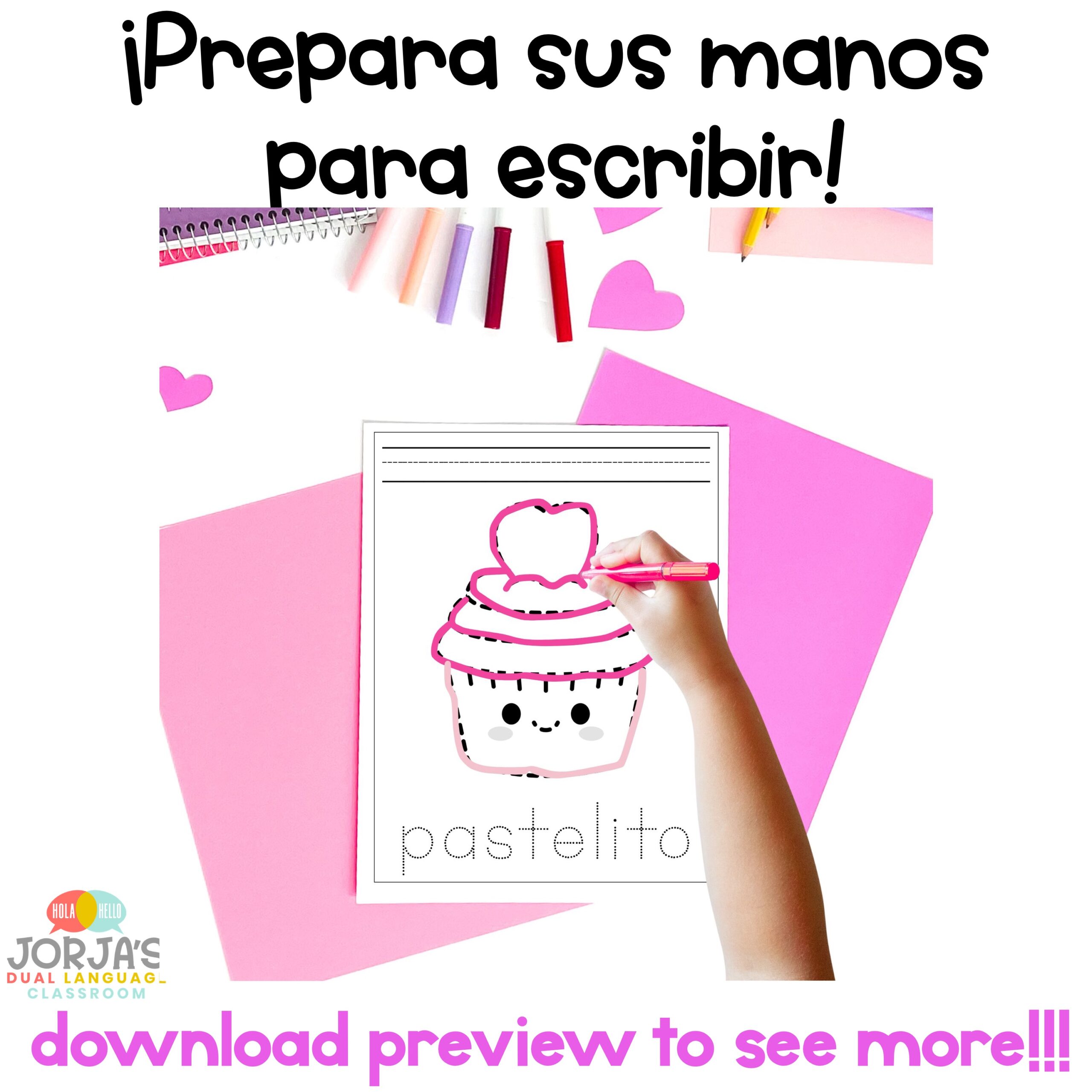 Motricidad fina Traza Ejercicios San Valentin Valentines in Spanish ...