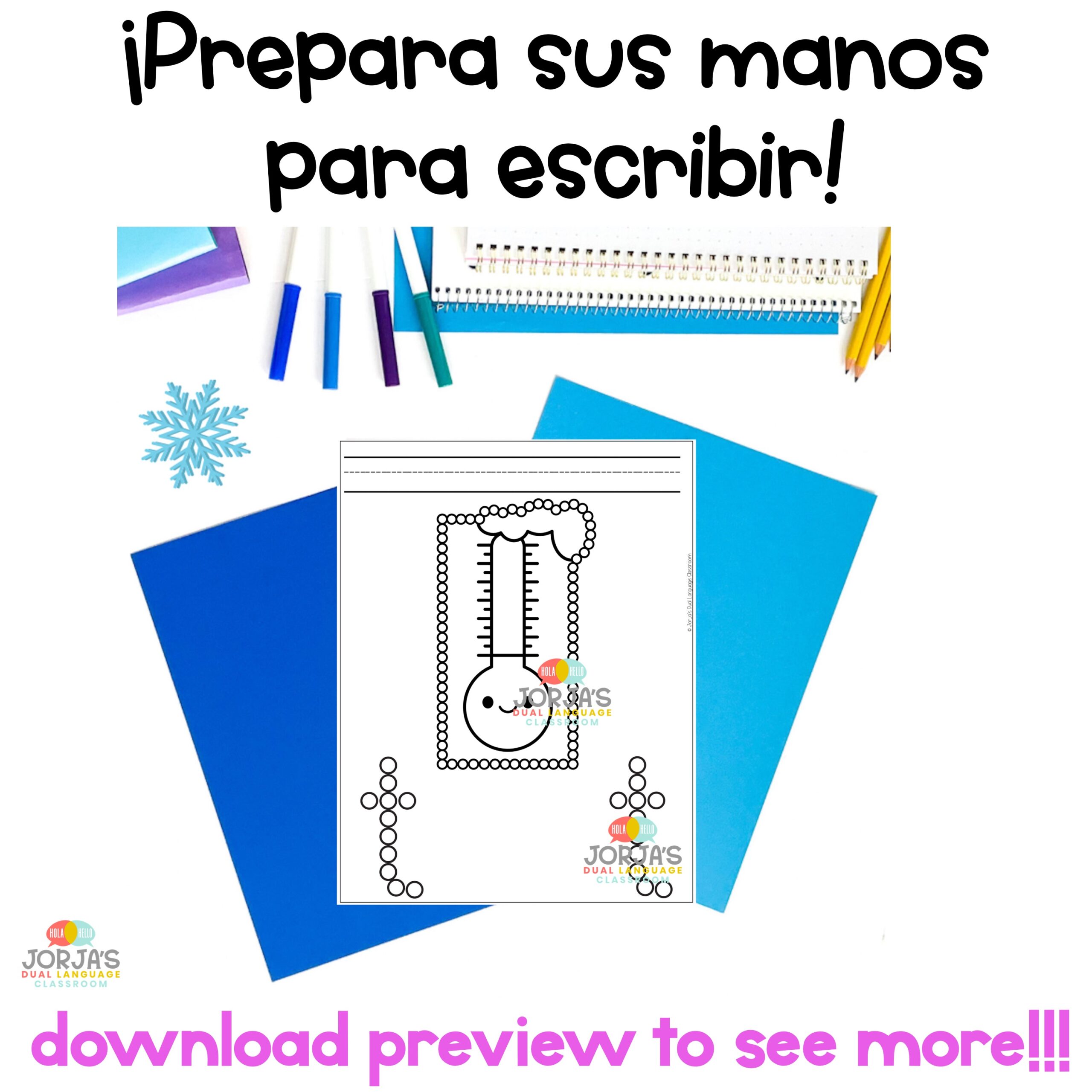 Motricidad fina Puntitos Swab Ejercicios invierno Winter in Spanish ...