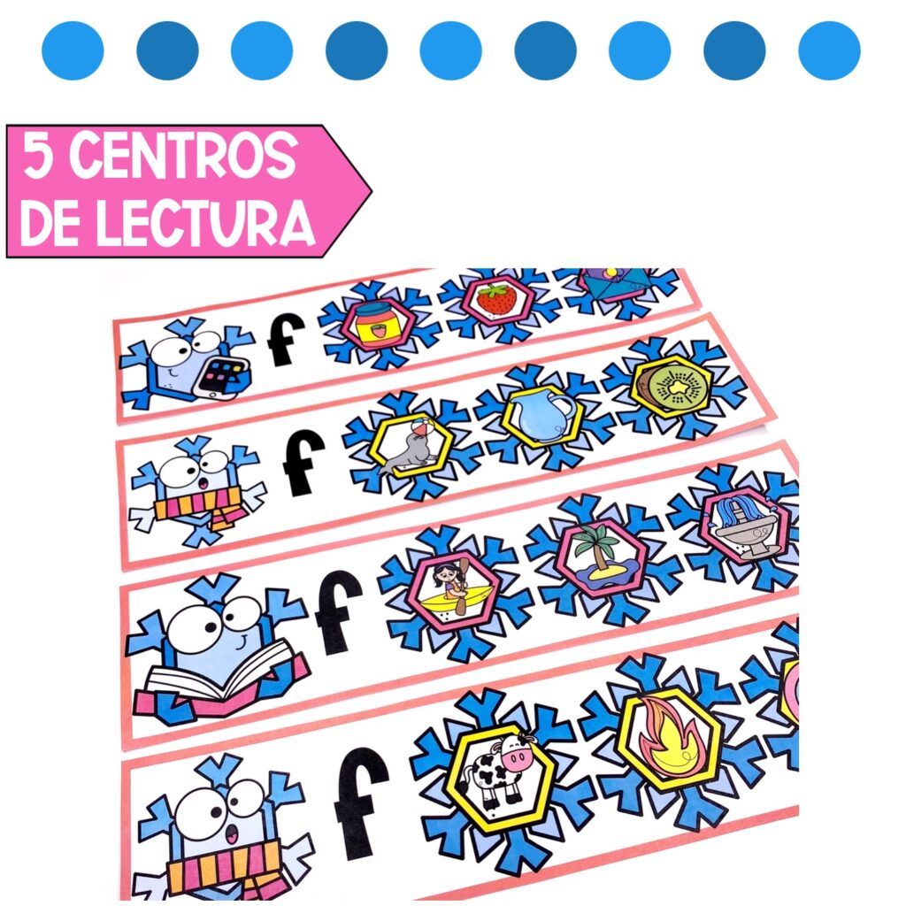 Centros de lectura y matemáticas PRE-K invierno Actividades Hojas de ...