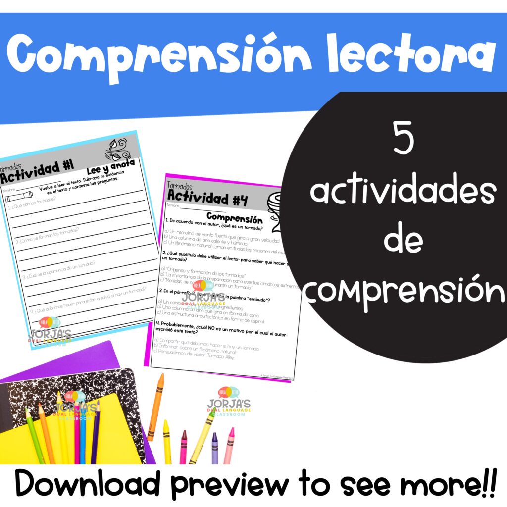 Tornados Comprensión de lectura Tercer Grado Resumen Reading ...