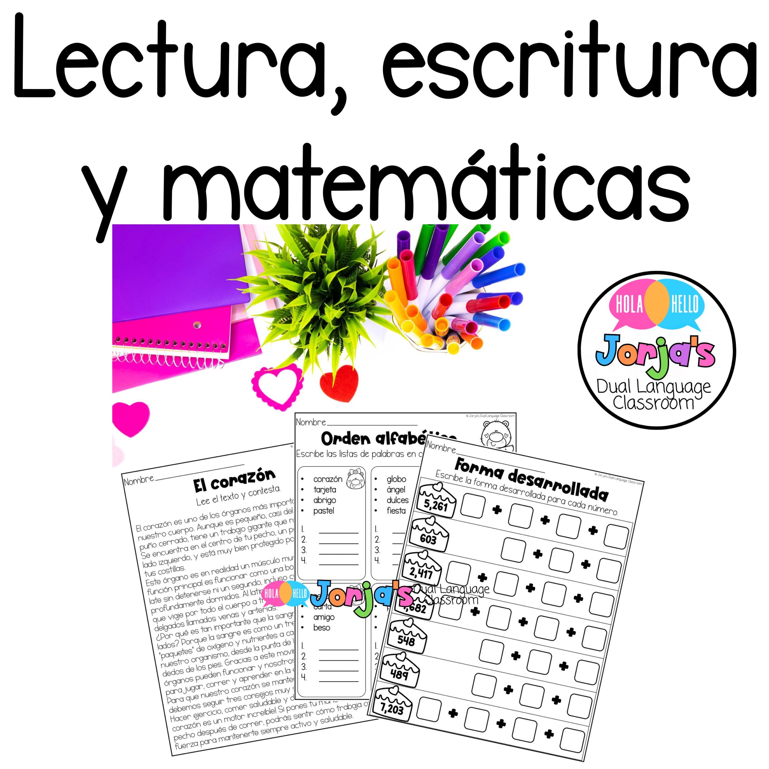 Hojas de trabajo Segundo Grado Febrero No Prep - Jorja's Dual Language ...