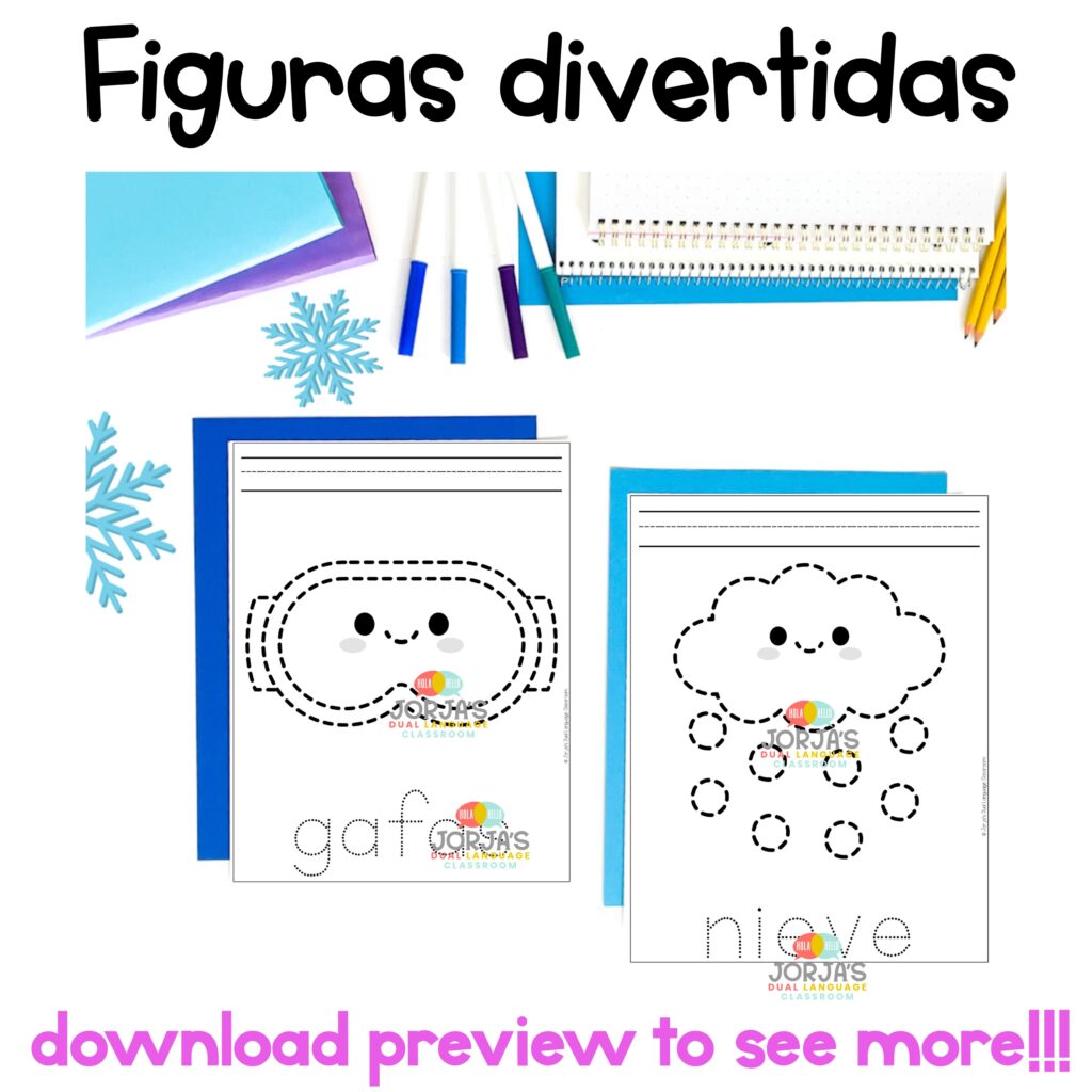 Motricidad fina Traza Ejercicios invierno Winter in Spanish Activities ...