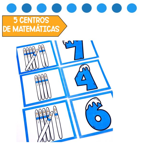 Centros de lectura y matemáticas PRE-K invierno Actividades Hojas de ...