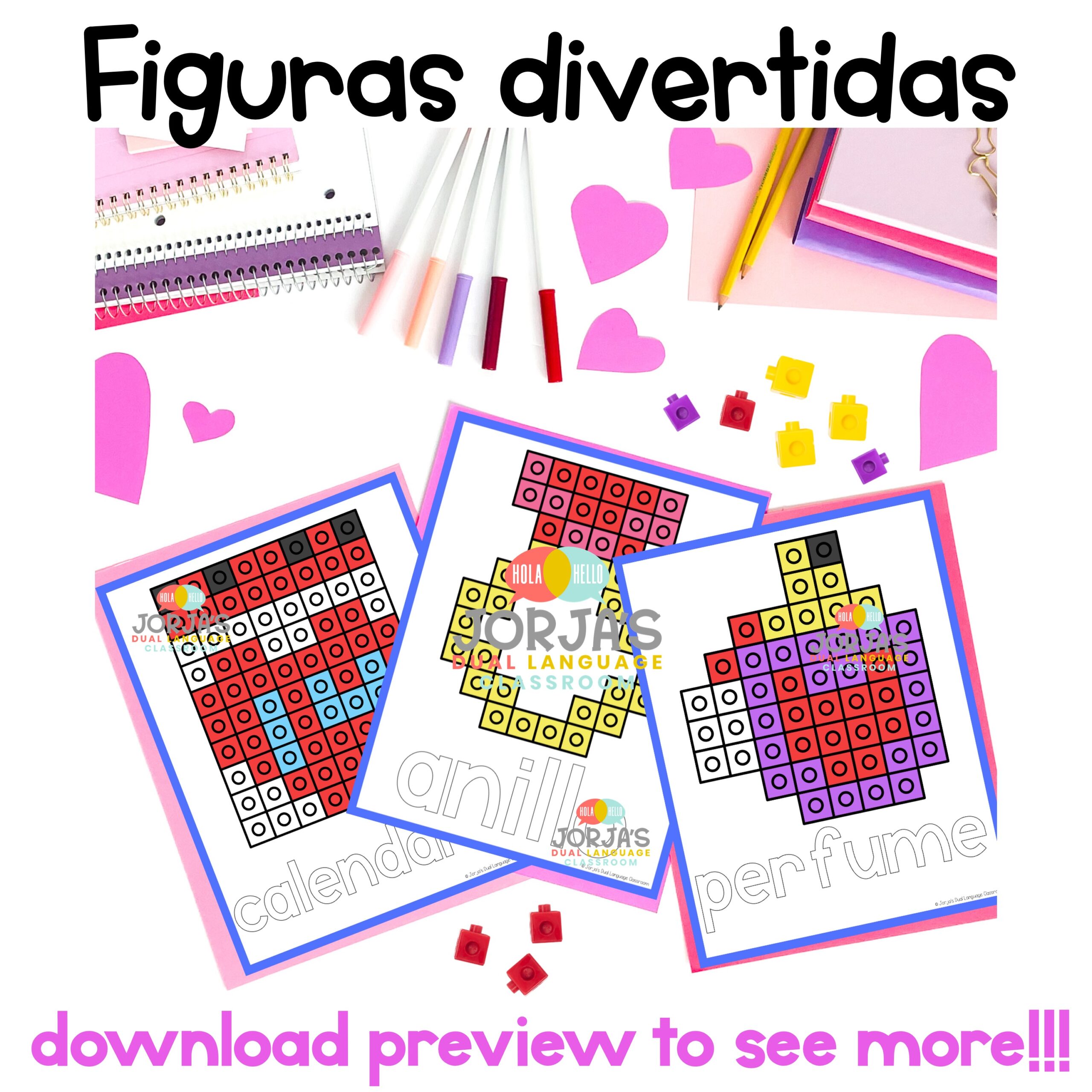 Motricidad fina Construye con bloques Actividades San Valentín ...