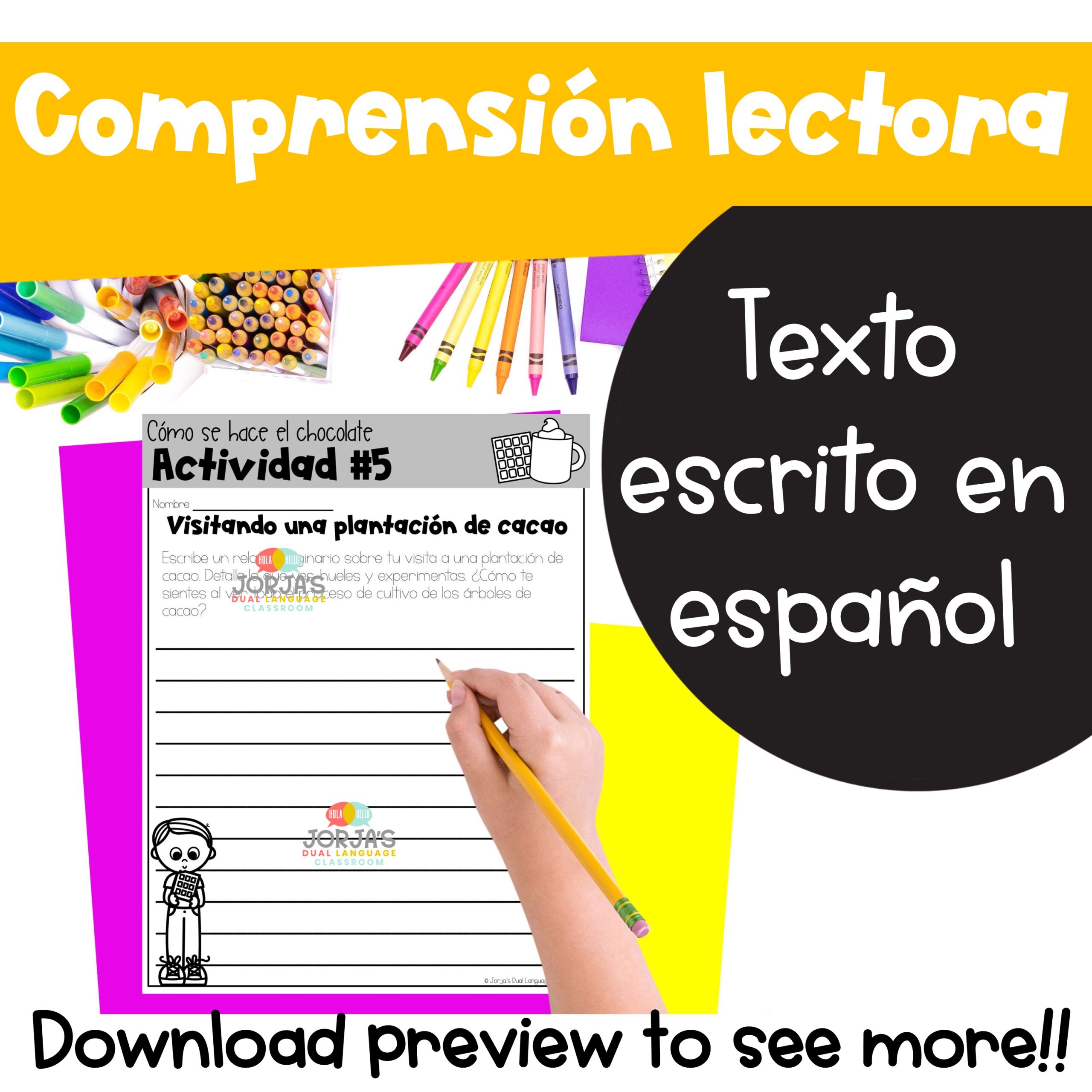 Cómo se hace el chocolate Texto informativo tercer grado Comprehension ...