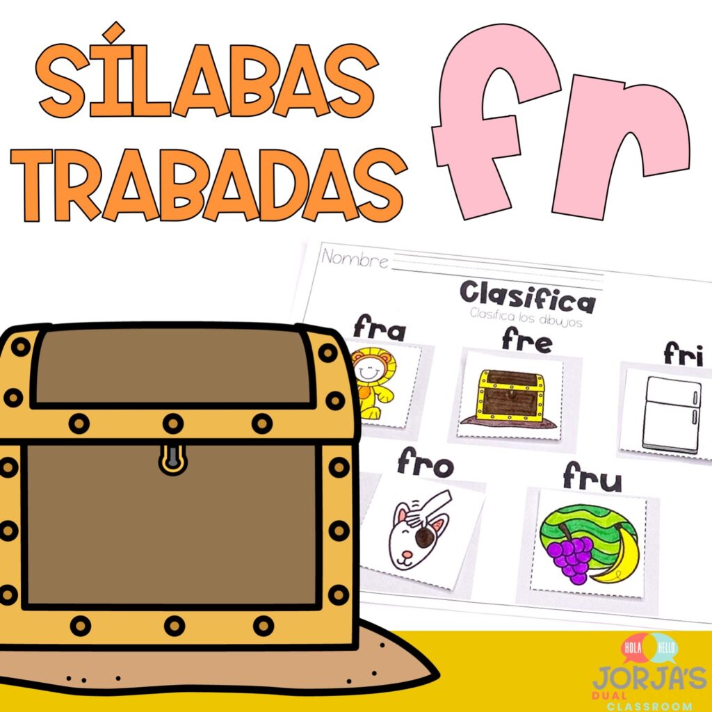 Sílabas trabadas FR Hojas de trabajo y actividades en español Kinder y ...