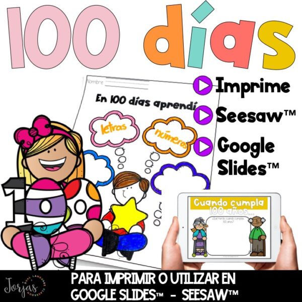 100 días de escuela 100 Days of School in Spanish Activities and ...