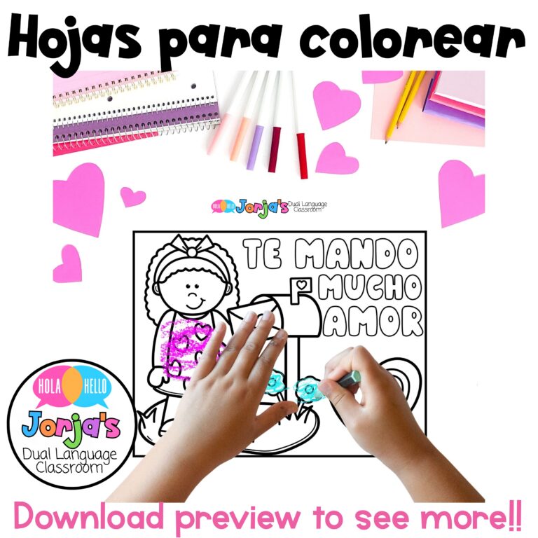 San Valentin Hojas para colorear Valentines Coloring Pages Español ...