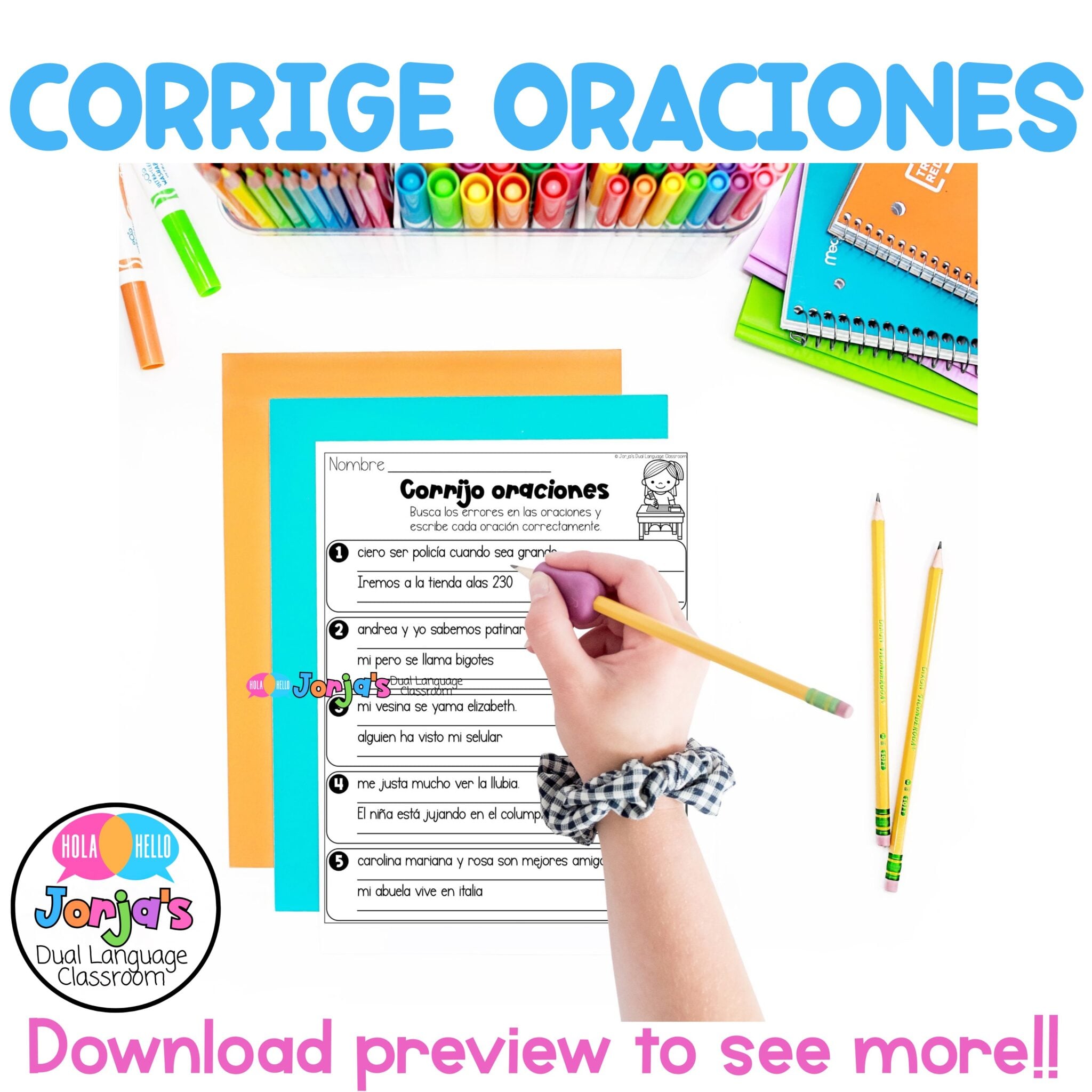 Oraciones Práctica de Puntuación corregir Gramática Editing Sentences ...
