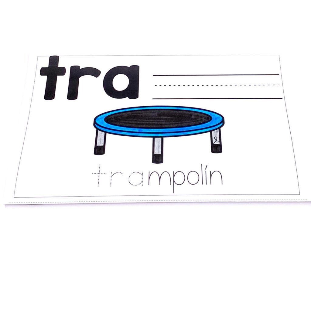 Sílabas trabadas TR Actividades y hojas de trabajo Tra tre tri tro tru ...