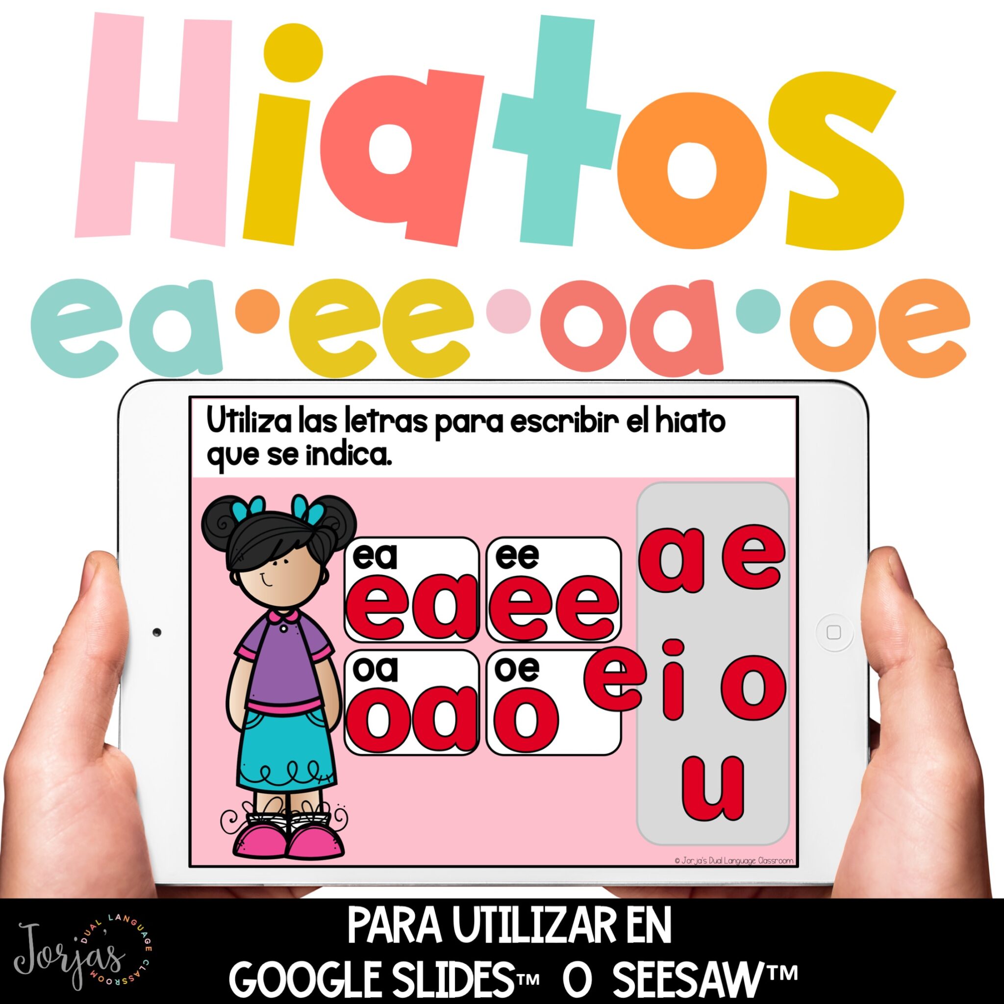 Hiatos en español DIGITAL Seesaw Google Slides in Spanish Actividades ...