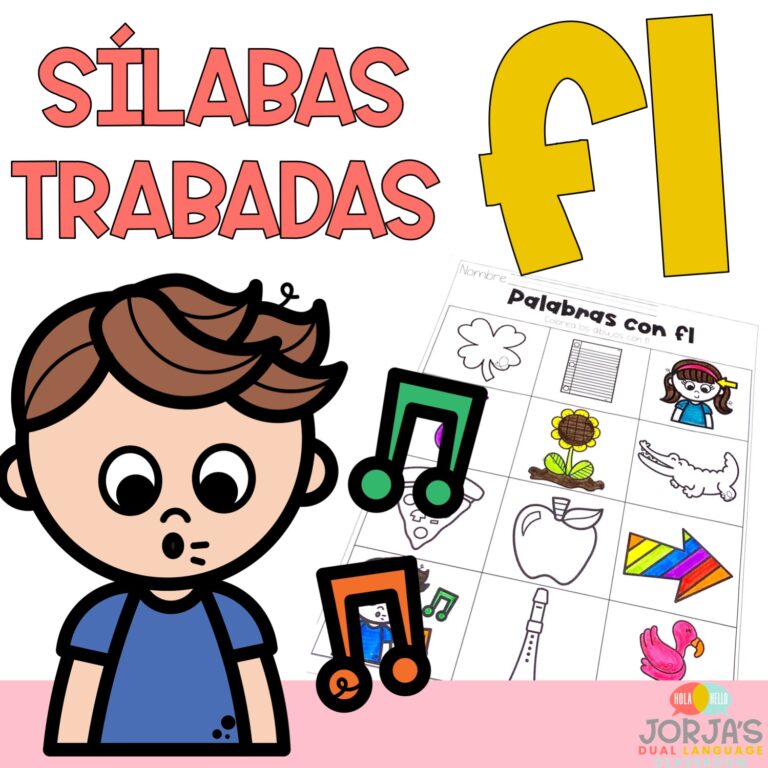 Sílabas trabadas CL Colorea por sílaba en español Color by syllable in ...