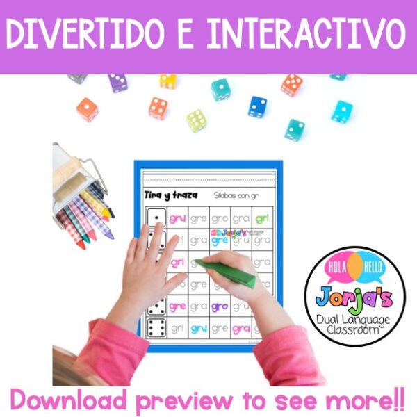 Sílabas Trabadas Hojas de trabajo Juegos Kinder y Primer grado Trabadas ...